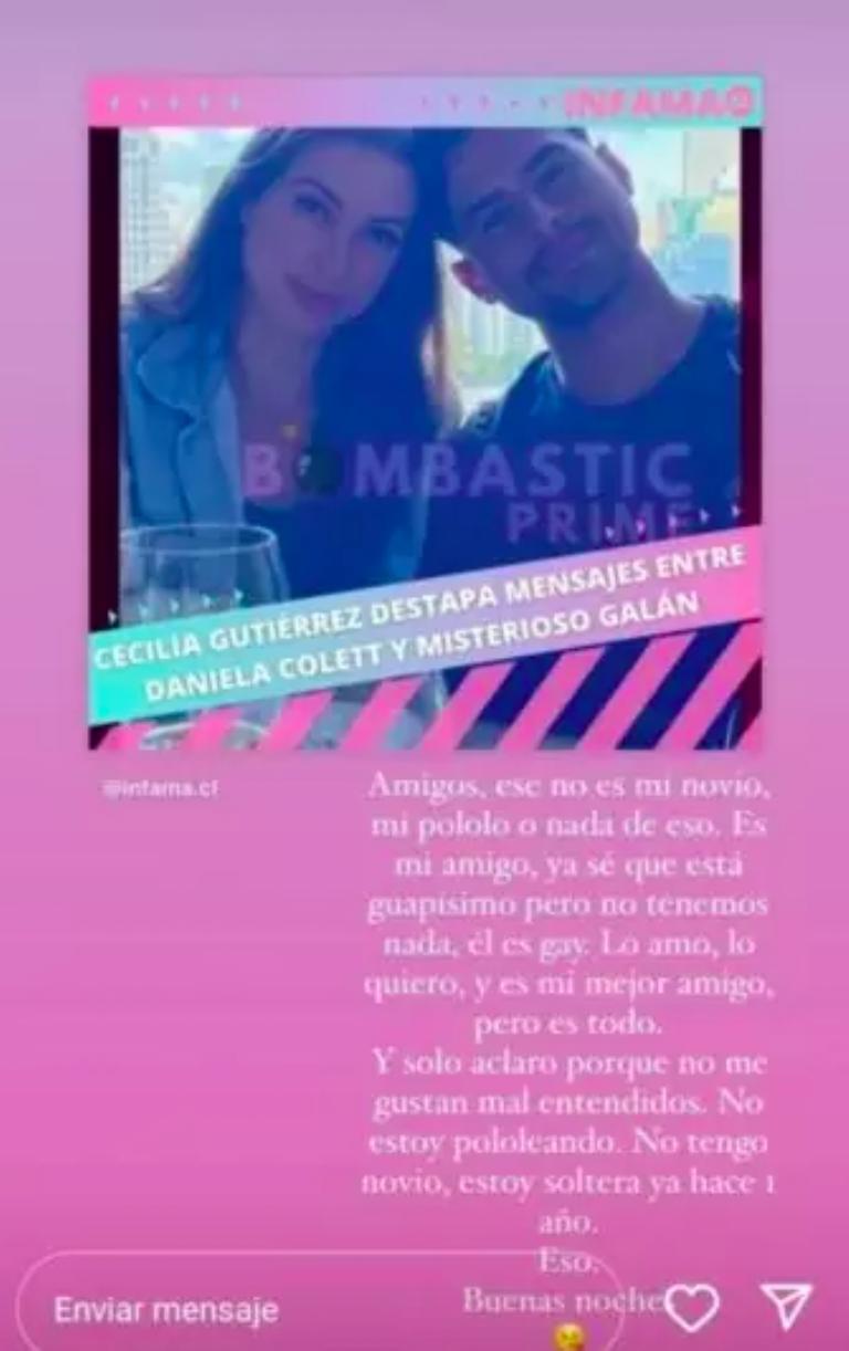 Daniela Colett rompe el silencio tras rumores de romance Daniela Colett rompe el silencio tras rumores de romance