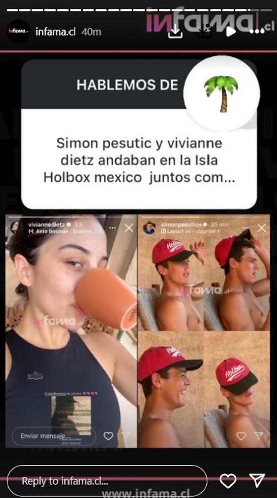 Reportan romance de Simón Pesutic con conocida actriz chilena: se habrían ido de vacaciones juntos