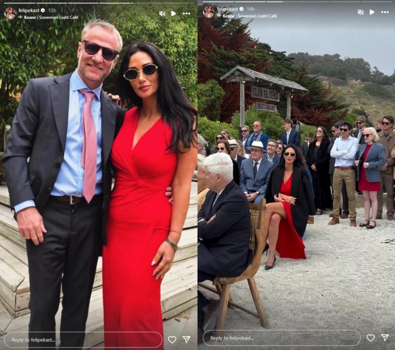 Pamela Díaz se roba las miradas en boda del hermano de Felipe Kast