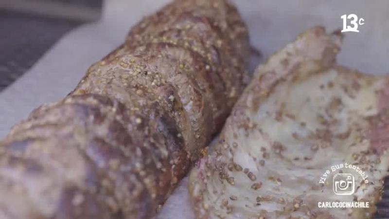 Lomo relleno al horno con hierbas y ají: receta con carne de ganadería ...