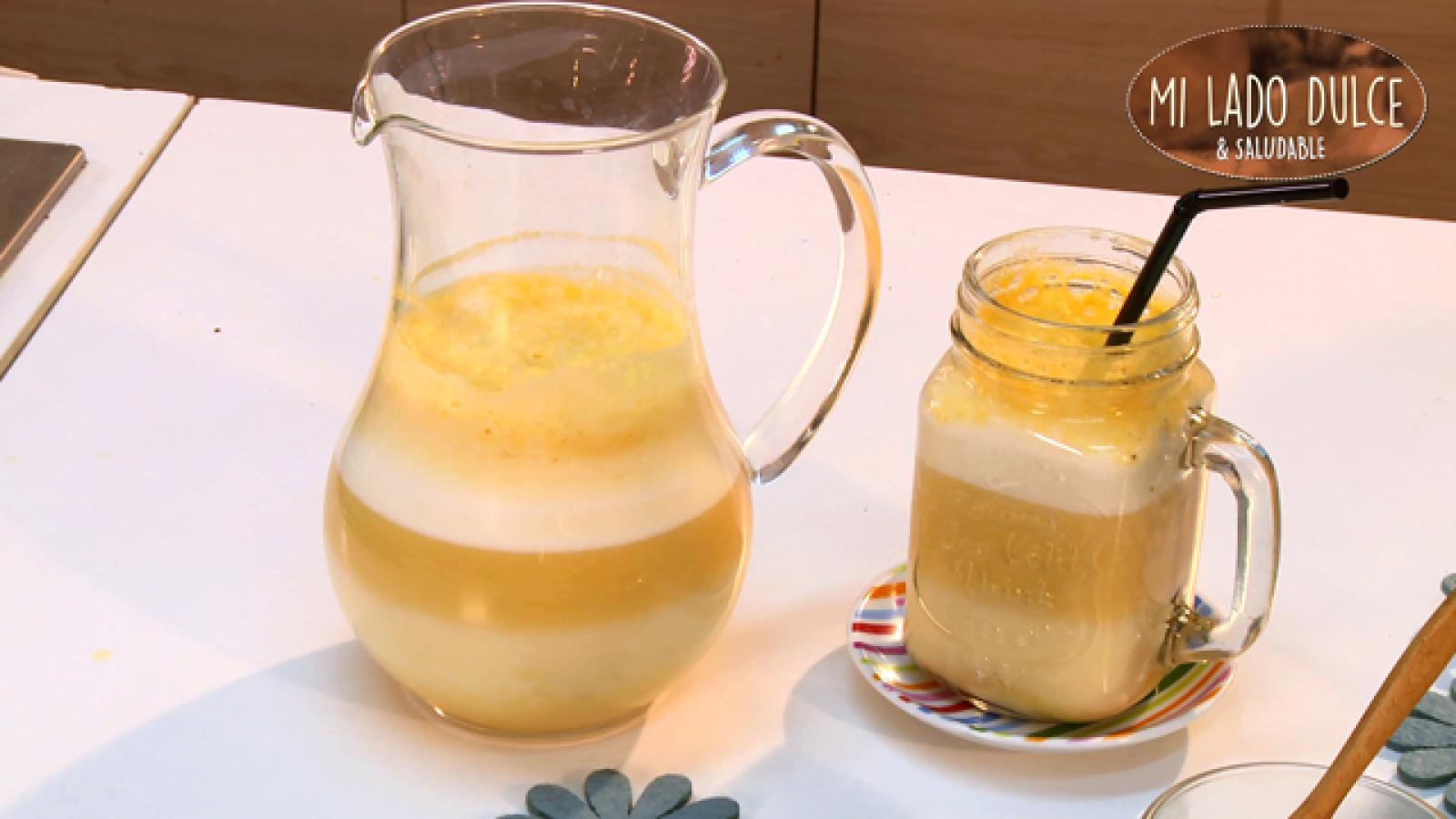 Milkshake de lúcuma con leche de cabra