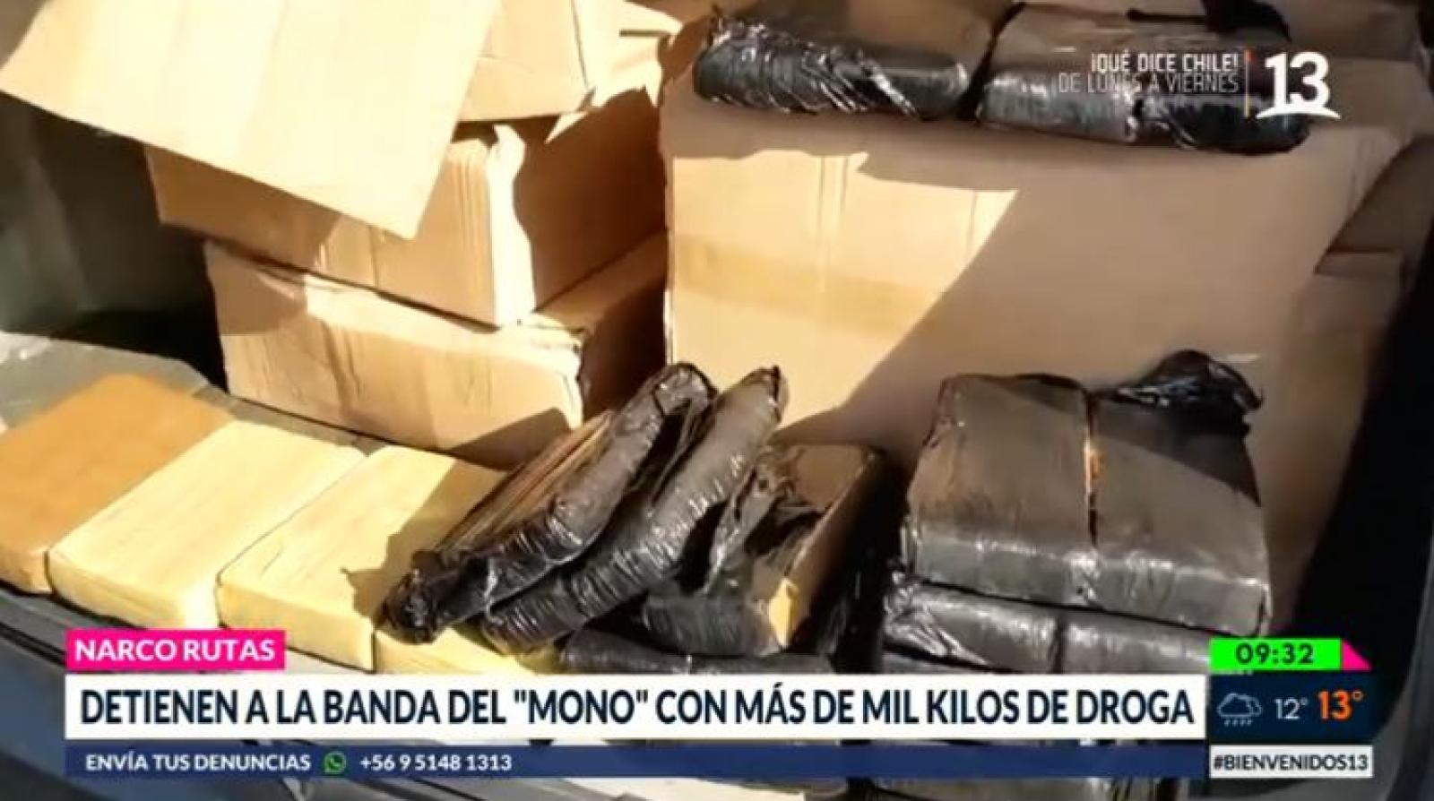 Detienen a la banda del “Mono” con más de mil kilos de droga | 13.cl