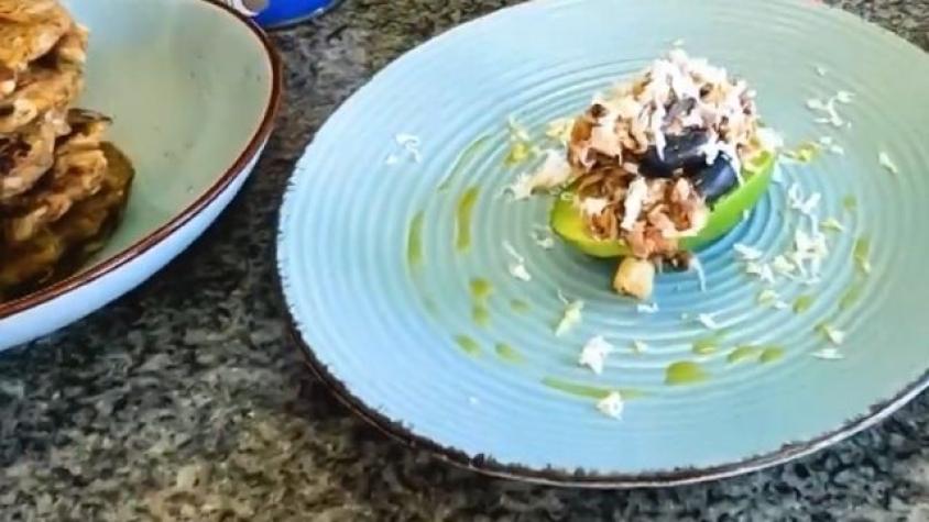 Un rico rollo de mariscos preparado por Mercedes Bahr